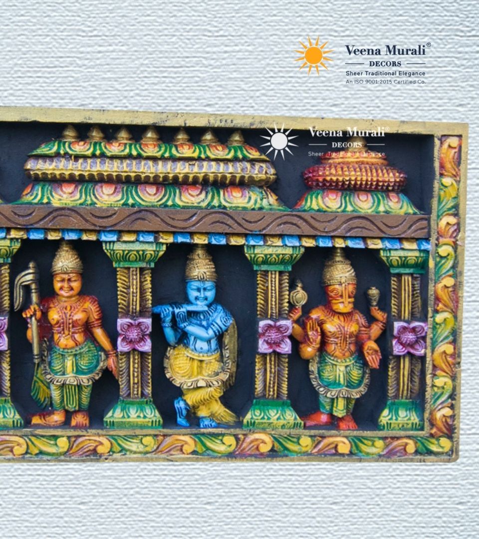 Dasavatharam Wood Wall Hanging