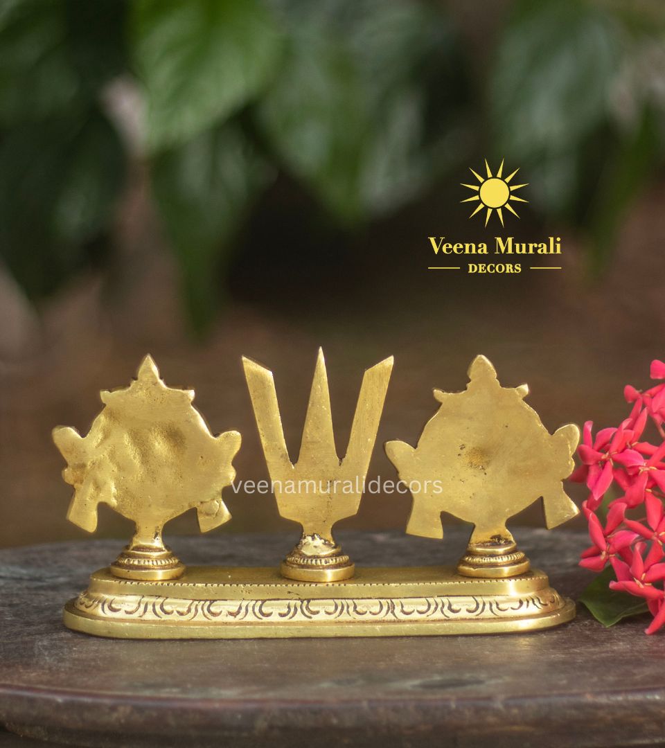 Shankh Chakra Namah Set Model 3 – Lord Vishnu Divine Symbols for Peace ...