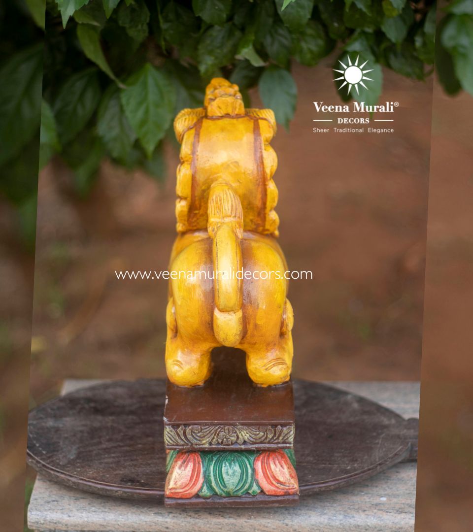 Simha Yali Sculpture - Symbol of Strength, Protection & Victory