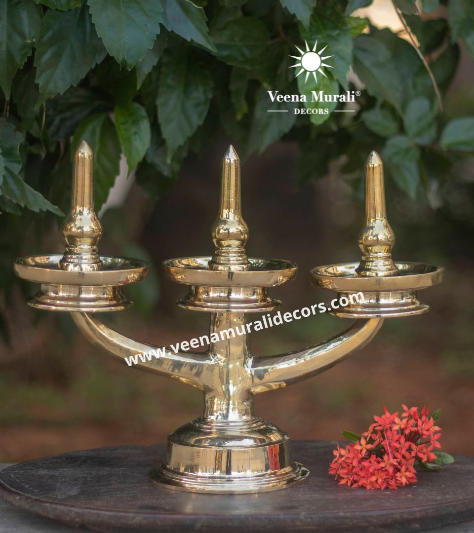Kavara Temple Model 3 Shikha – Handmade Brass Lamp for Divine Glow and ...