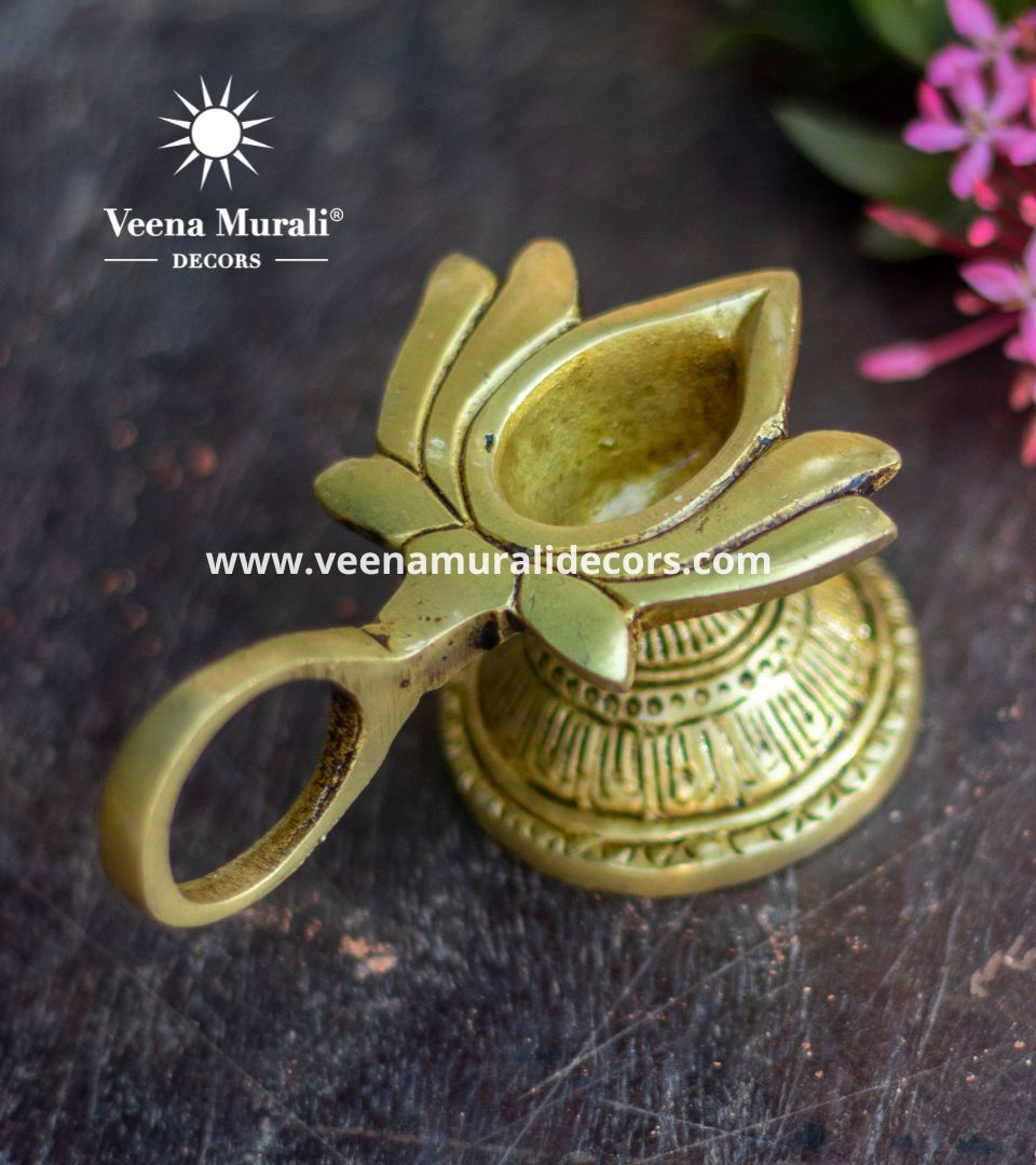 Lotus Shape Lamp 2 Inch – Brass Lamp Symbolizing Purity and Enlightenment