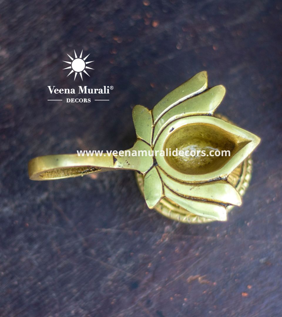 Lotus Shape Lamp 2 Inch – Brass Lamp Symbolizing Purity and Enlightenment