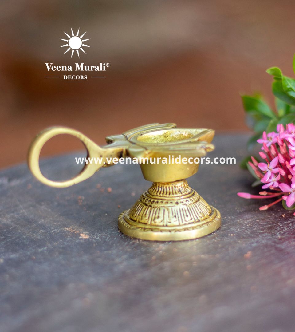 Lotus Shape Lamp 2 Inch – Brass Lamp Symbolizing Purity and Enlightenment