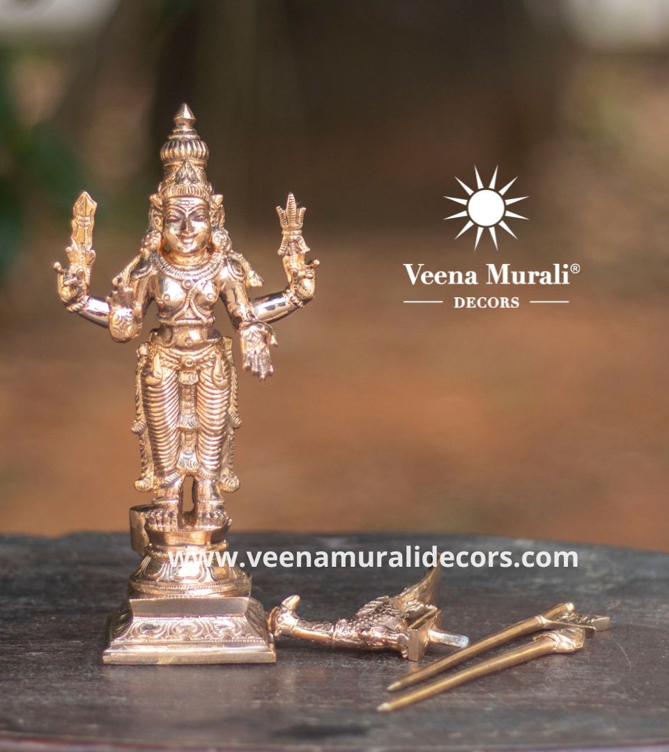 Divine Muruga Idol in Panchaloha – Traditional Handcrafted Sculpture