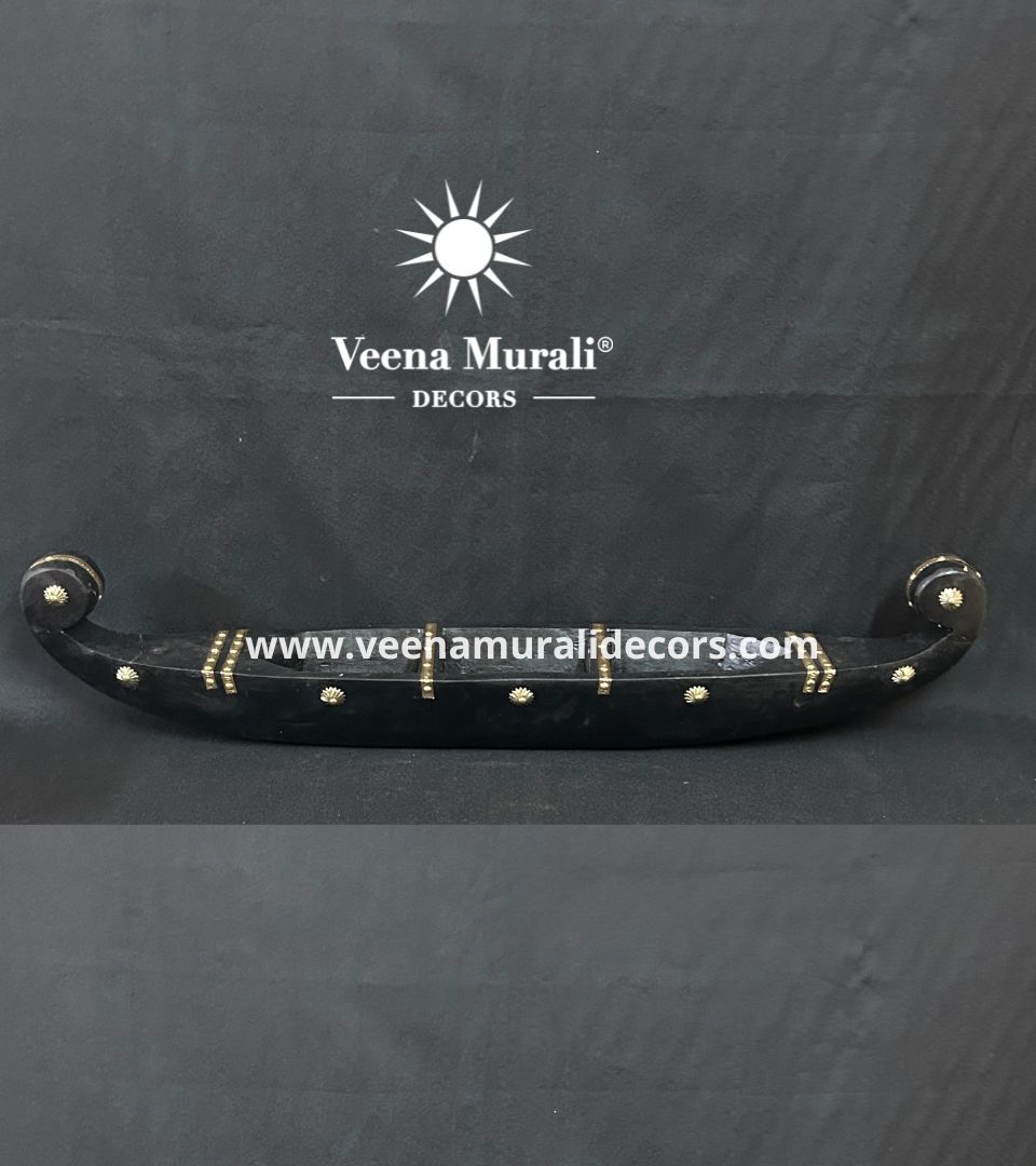 Handcrafted Wooden Kerala Vallam | Traditional Boat Decor