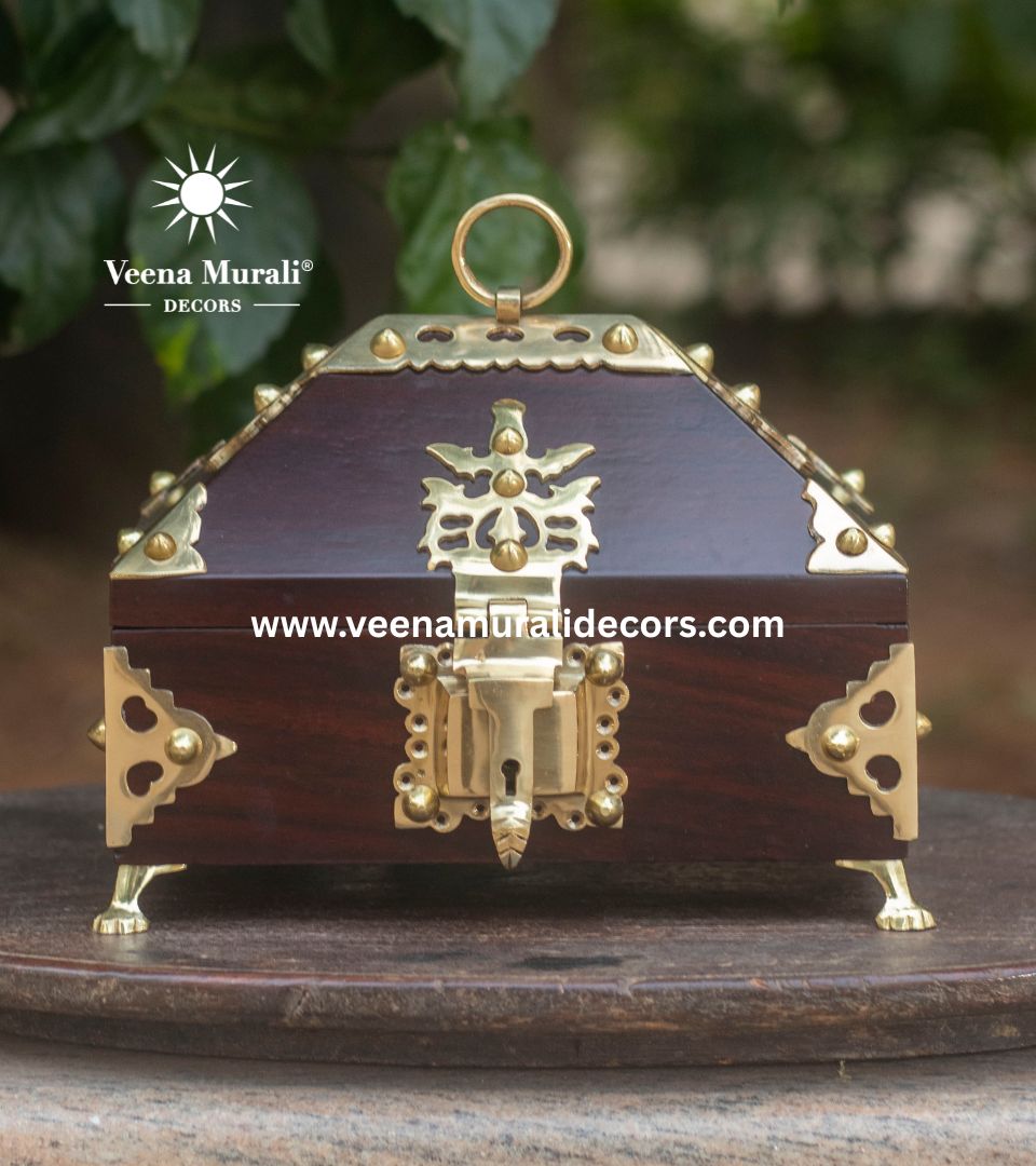 Rosewood Nettur Petti – Traditional Kerala Handmade Jewel Box