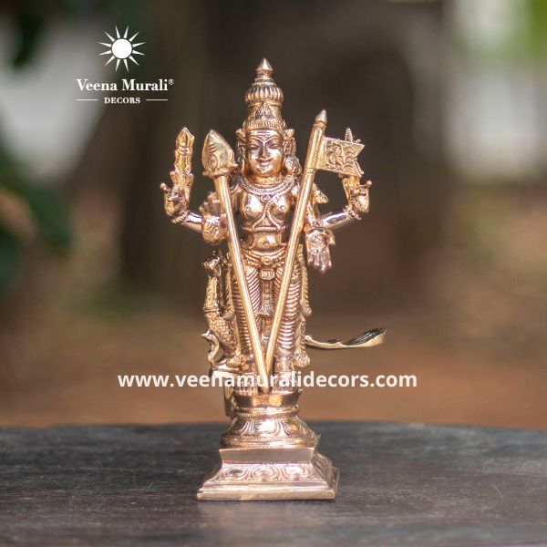 Divine Muruga Idol in Panchaloha – Traditional Handcrafted Sculpture